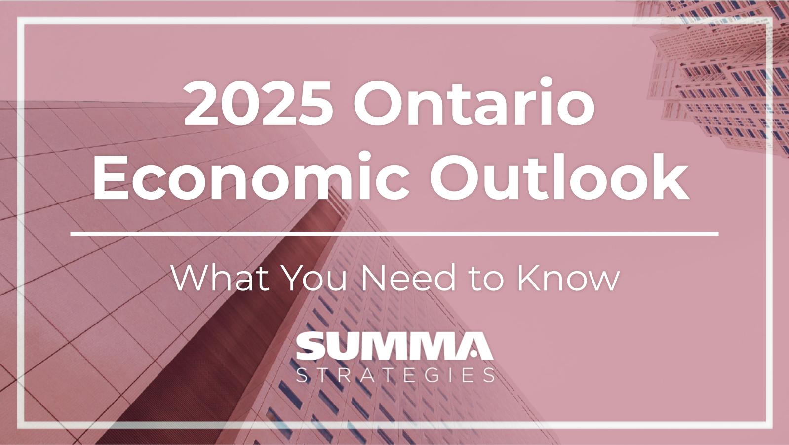 Ontario Fall Economic Statement 2025 - Summa Strategies